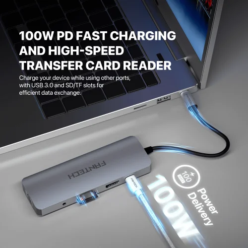 FANTECH HC101 NeraLink 10-in-1 USB-C Docking Station Hub I USB Extension