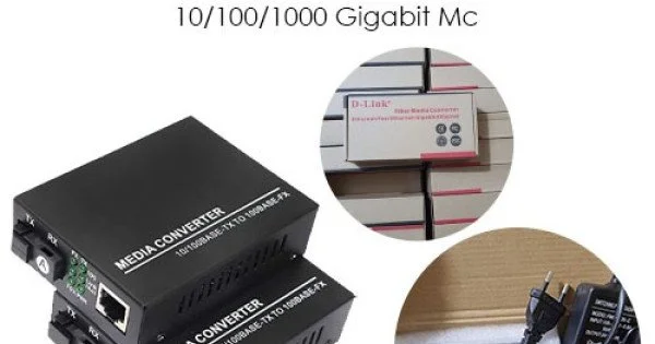 D-Link 10/100/1000 Base-TX To 1000 Base-FX Multimode Media Converter ...