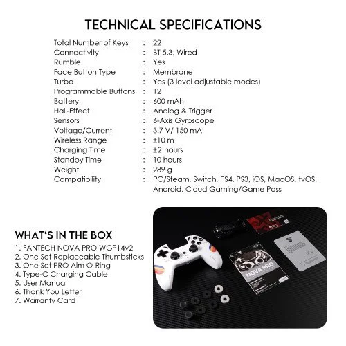 FANTECH WGP14V2 PRO NOVA Wireless Multi-Platform Gamepad Price In BD