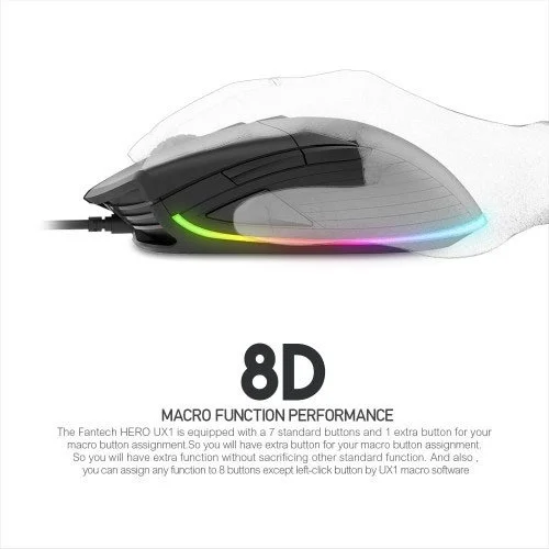 FANTECH UX1 Hero Ultimate Macro RGB Gaming Mouse price in bd