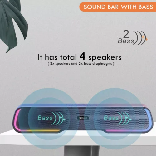 Buy KISONLI LED-913 RGB Bluetooth Speaker Soundbar