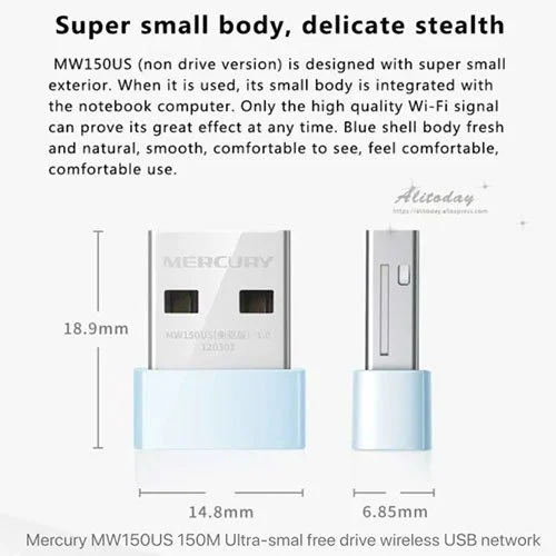 Mercury MW150US 150Mbps NANO WiFi receiver price in bd